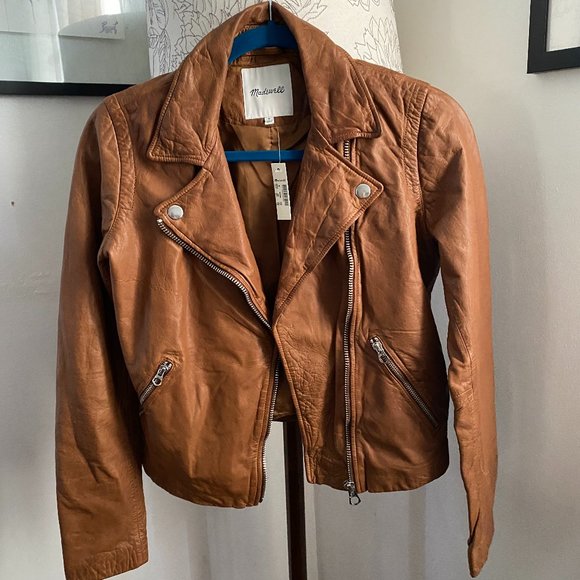 Madewell | Jackets & Coats | Madewell Washed Leather Motorcycle Jacket ...
